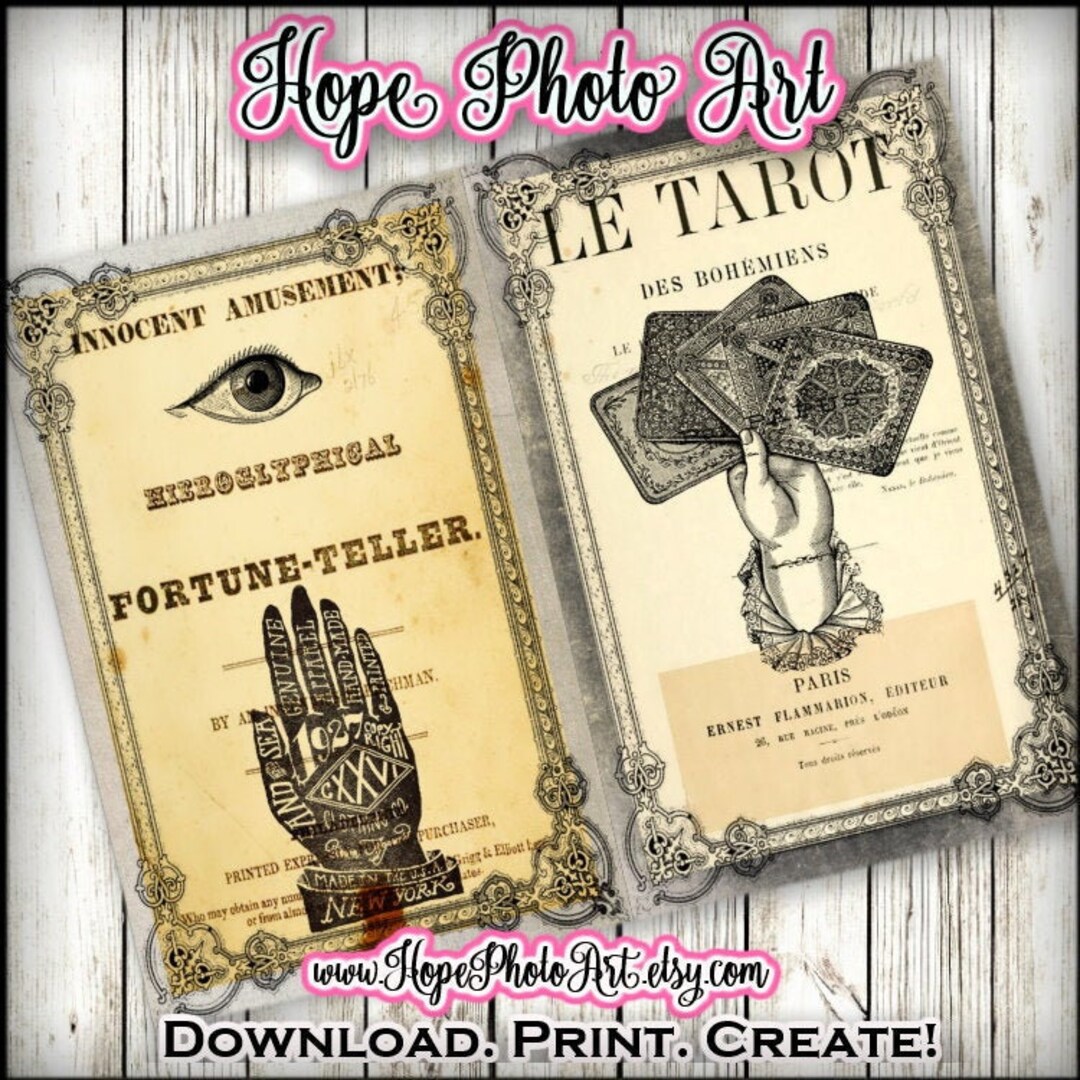 Victorian Gothic Journal Paper, Junk Journal, Halloween, Fortune Teller ...