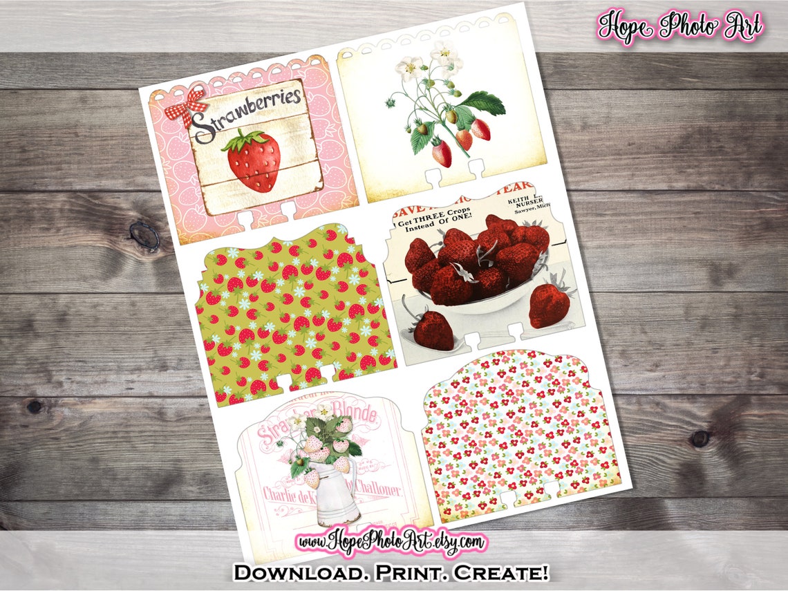 Memory Dex Cards, Strawberry, Berry Sweet, Index, Rolodex, Farmhouse ...