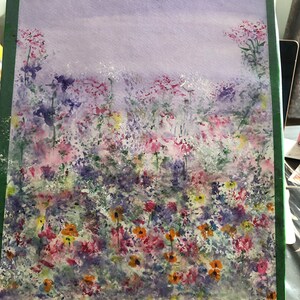 9x12 Original Watercolor Painting by Susan Fyfe. Flowers, Purple, Pink ...