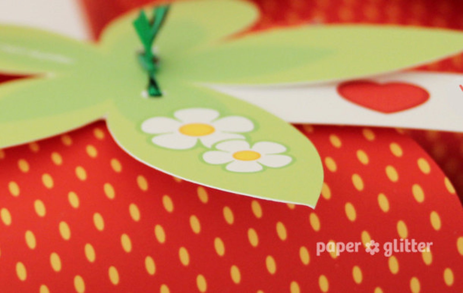 Strawberry Paper Favor Party Box Printables RED Color - Etsy Canada