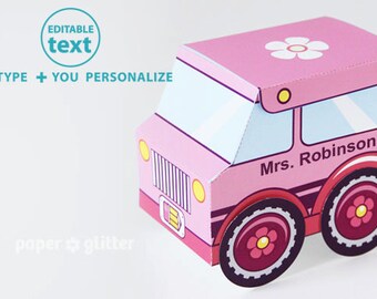 School Bus Favor Box Truck Paper Craft Toy for Back to School | Etsy