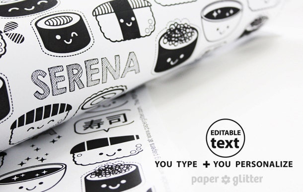 Printable Gift Wrapping Paper With Name or Book Cover PDF - Etsy