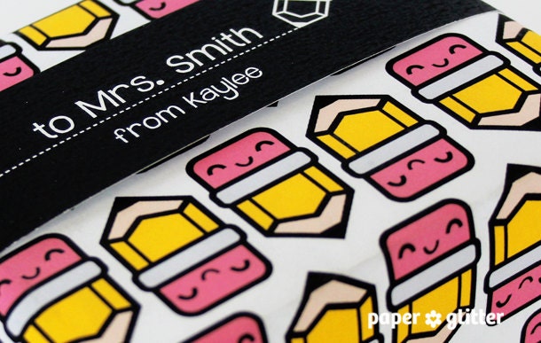 Printable Gift Wrapping Idea Paper School or Teacher Pencil - Etsy