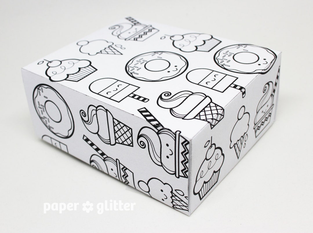 Printable Gift Wrapping Paper or Book Cover PDF Ice Cream, Cupcakes ...