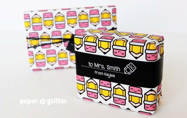 Printable Gift Wrapping Idea Paper School or Teacher Pencil - Etsy