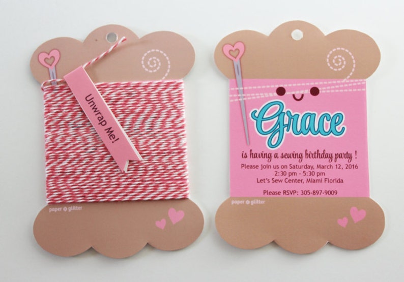Sewing Craft Party Invitation for Birthday or Shower Party or - Etsy