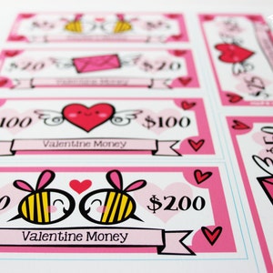 Valentine Paper Toy Money or Gift Certificate Printables DIY Paper ...