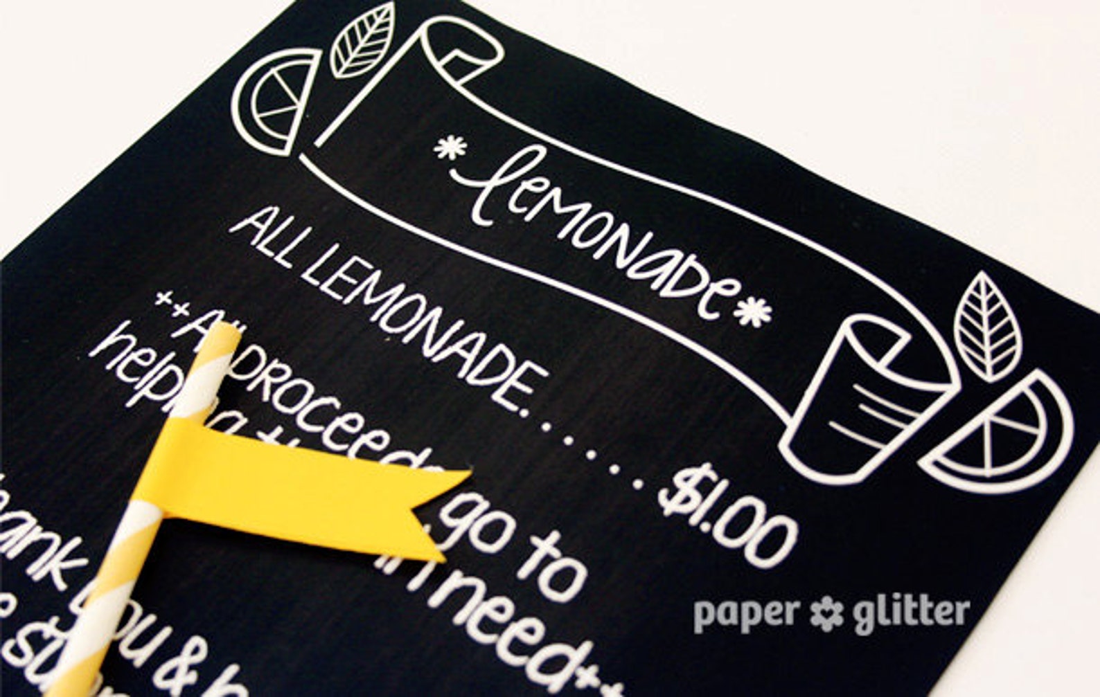 Lemonade Stand Chalkboard Art Poster Paper Printable Could - Etsy