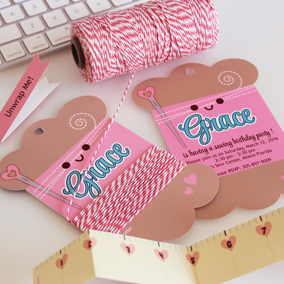 Sewing Craft Party Invitation for Birthday or Shower Party or - Etsy
