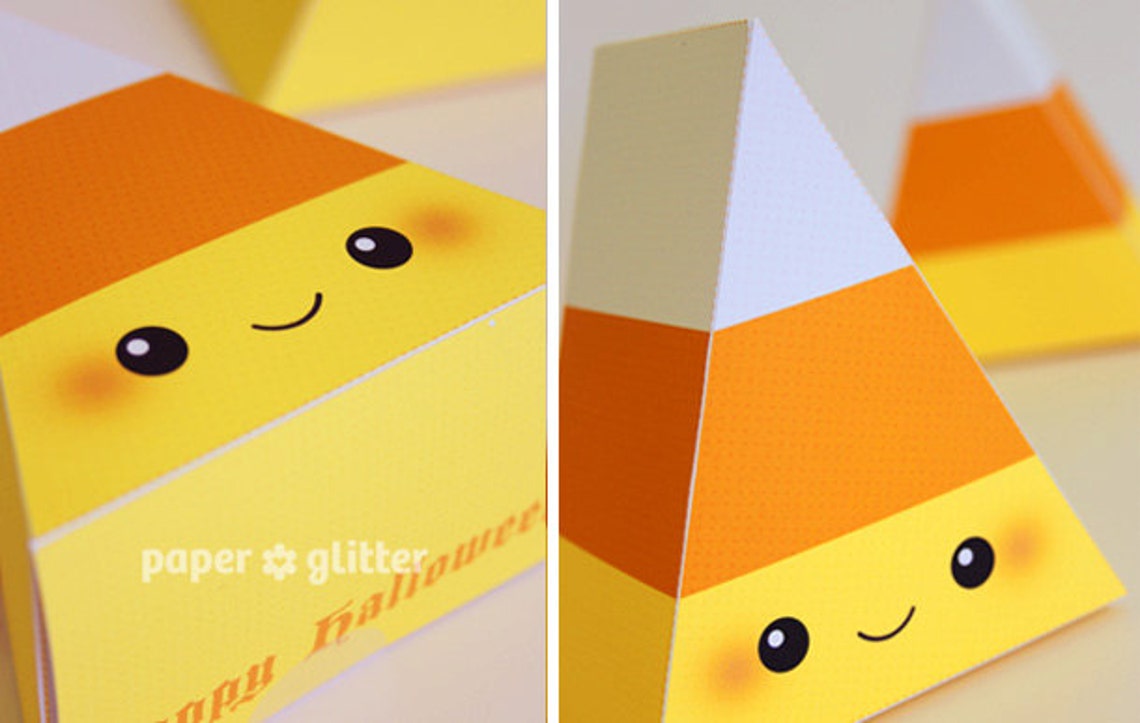 Halloween Candy Corn Printable Favor Box for Party or Birthday Editable ...