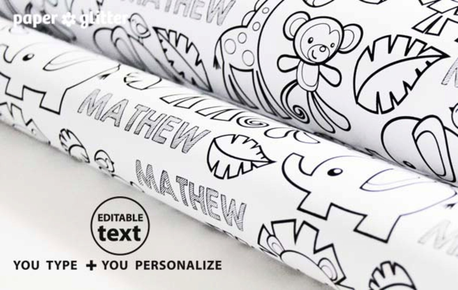 Printable Gift Wrapping Paper With Name or Book Cover PDF - Etsy