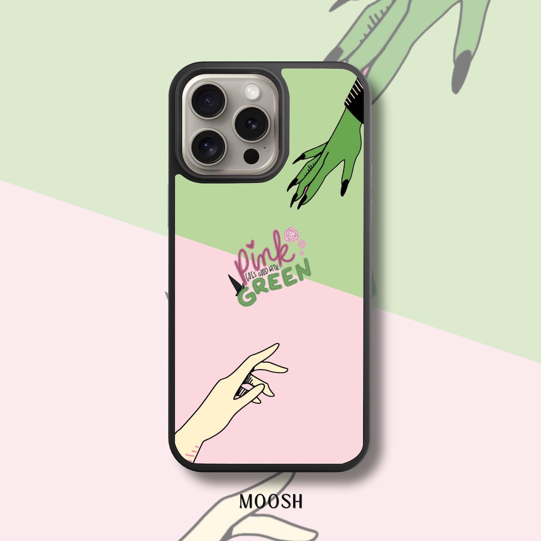 Pink and Green Wicked Phone Case | Elphaba & Glinda Merch | Witchy ...