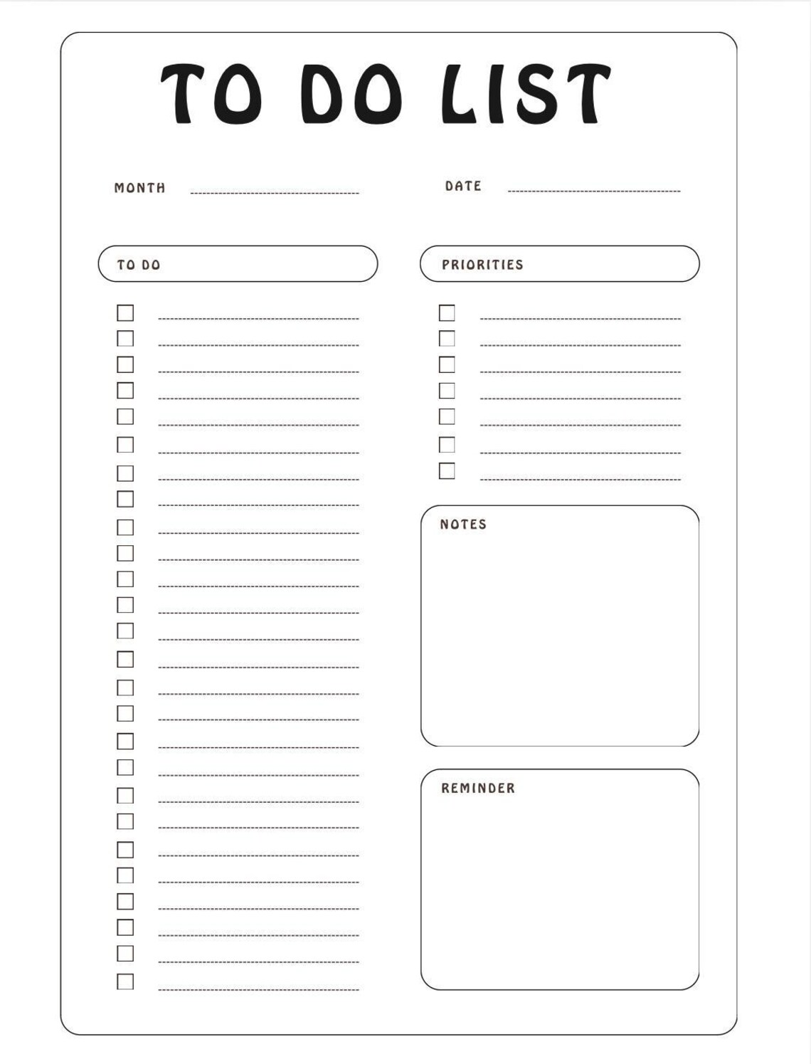Bundle Deal of a Digital/printable to Do List, 2 Weekly Planners, a ...