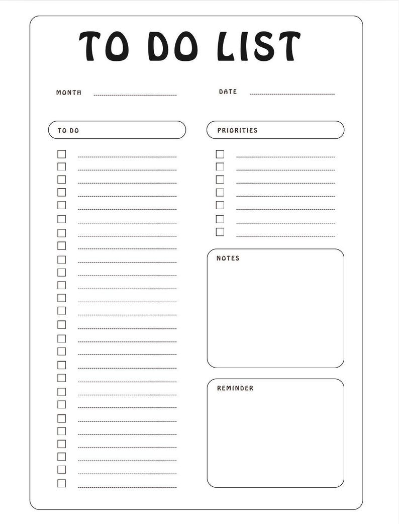 Bundle Deal of a Digital/printable to Do List, 2 Weekly Planners, a ...