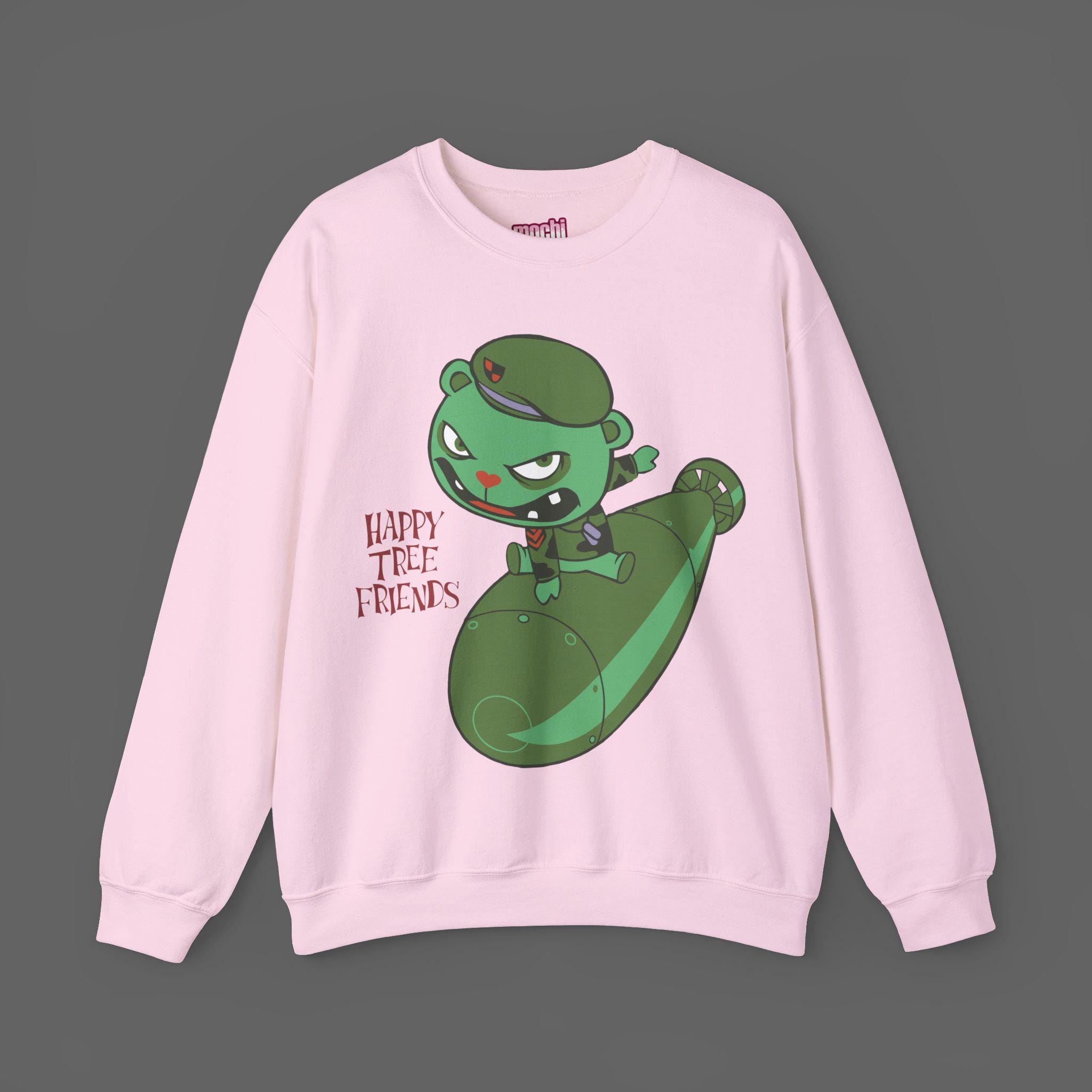HTF Happy Tree Friends Sweatshirt - Flippy Military Cartoon Long ...