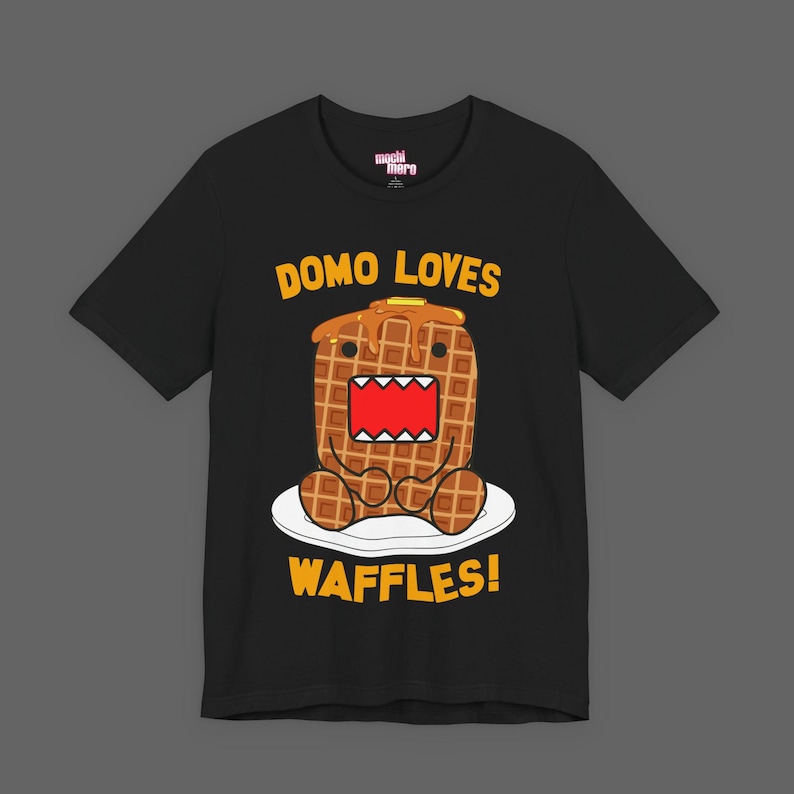 Domo Loves Waffles T-shirt - Scene Emo Y2K Fashion Unisex Tee, Domo Kun ...