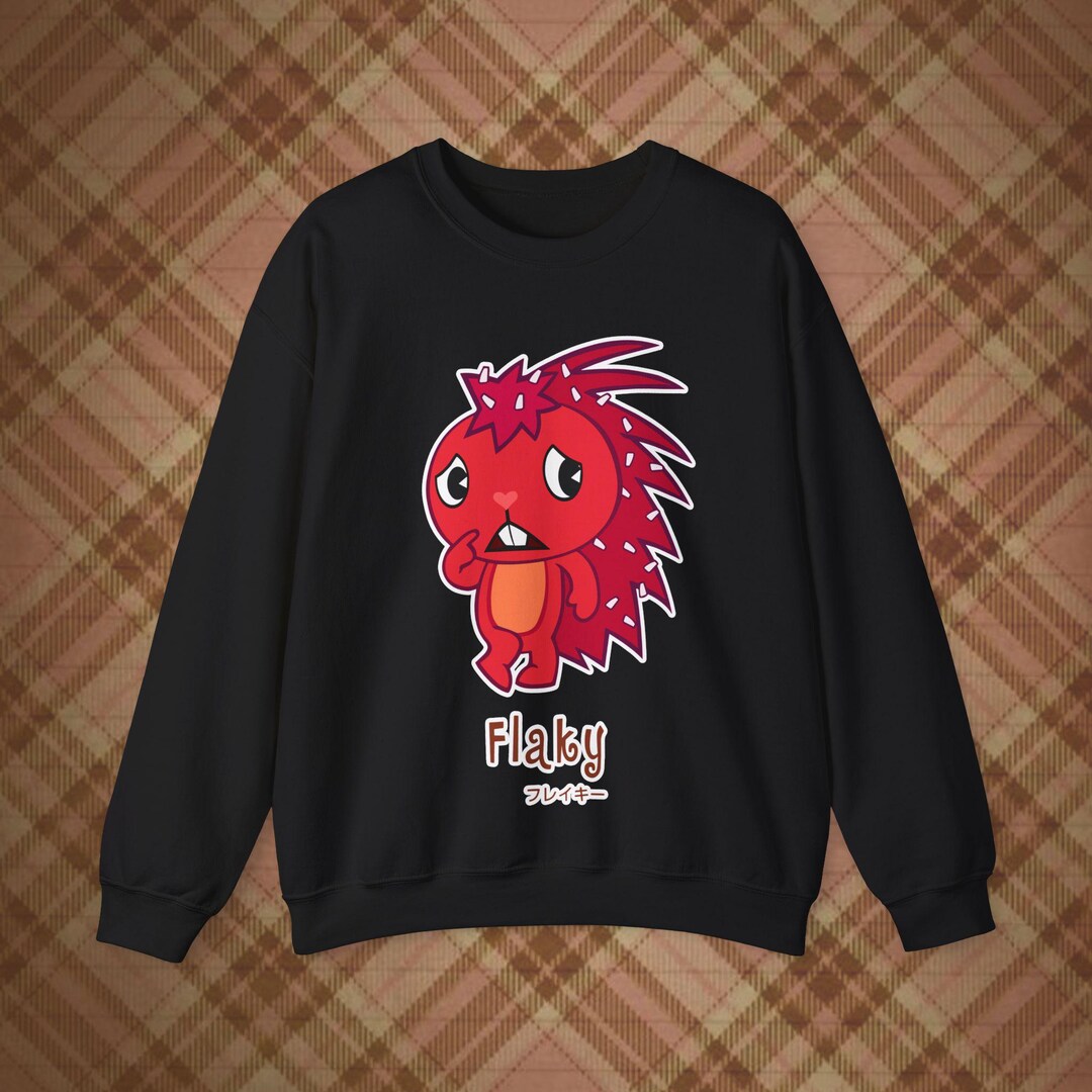 HTF Happy Tree Friends Tee Flaky Cartoon Long Sleeved T-shirt Scene Emo ...