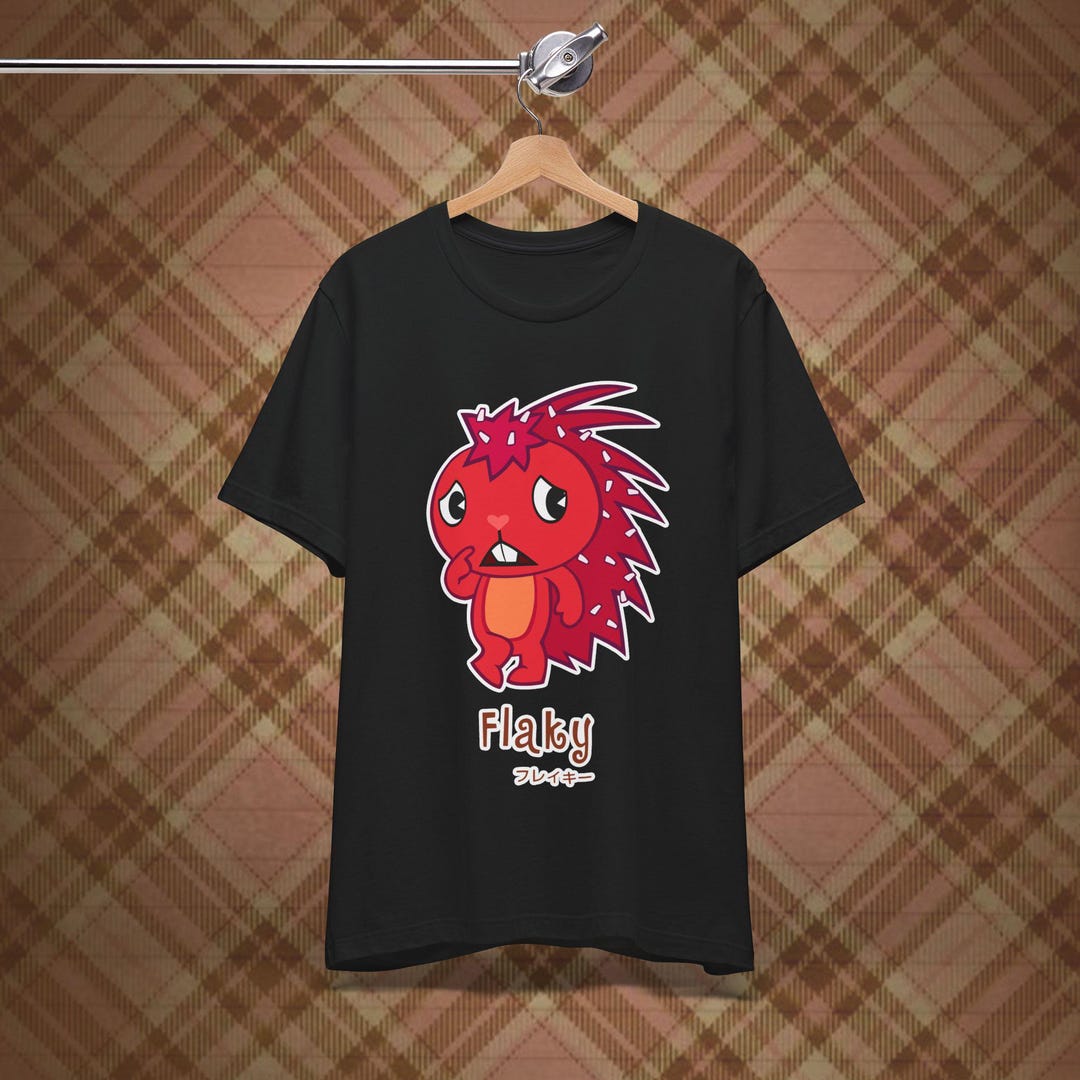 HTF Happy Tree Friends Tee Flaky Cartoon T-shirt Scene Emo Style Gore ...