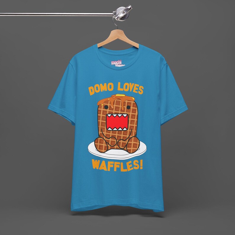 Domo Loves Waffles T-shirt - Scene Emo Y2K Fashion Unisex Tee, Domo Kun ...