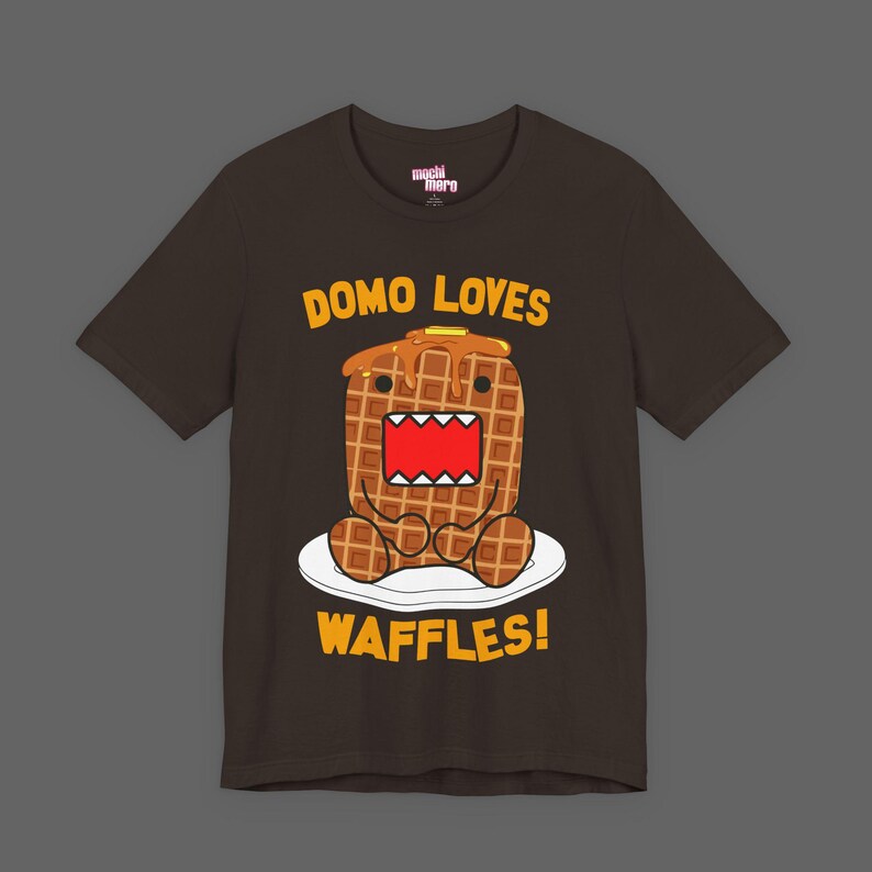 Domo Loves Waffles T-shirt - Scene Emo Y2K Fashion Unisex Tee, Domo Kun ...