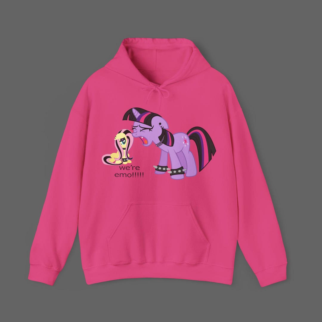 MLP My Little Pony We're Emo Hoodie Shirt - Scenecore Emo Long Sleeve ...