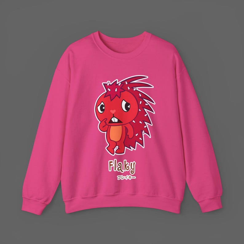 HTF Happy Tree Friends Tee - Flaky Cartoon Long Sleeved T-shirt - Scene ...