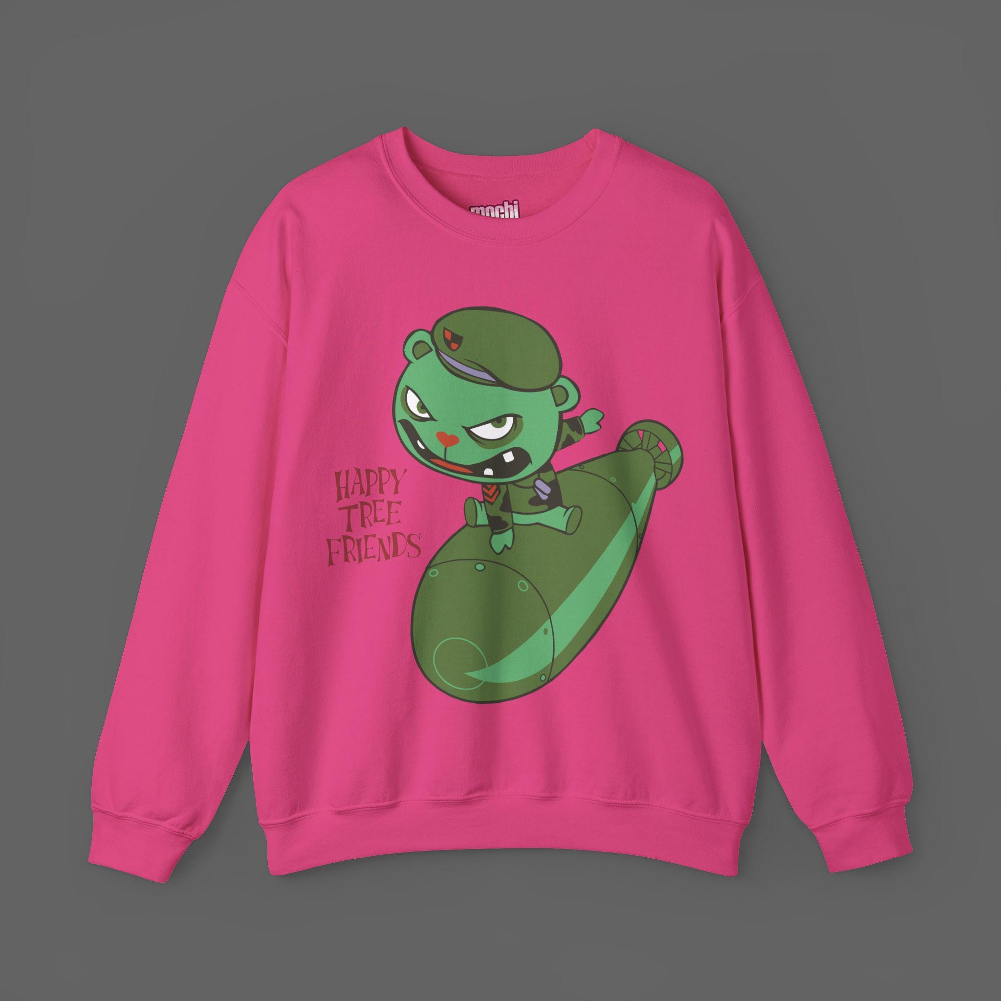 HTF Happy Tree Friends Sweatshirt - Flippy Military Cartoon Long ...