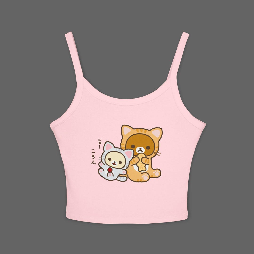 Rilakkuma Strap Tank Top - Cutecore Jojifuku Tee - Kawaii Sanrio ...