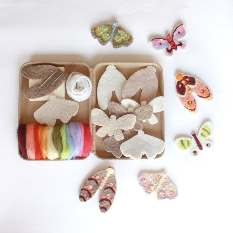 Needle.felted.moths - Etsy