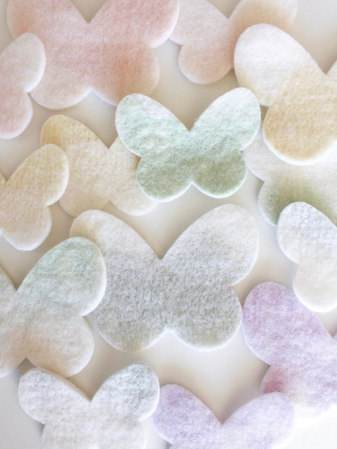 Wool Felt Small & Large Mix Butterflies Pack, 100% Wool Small Batch ...