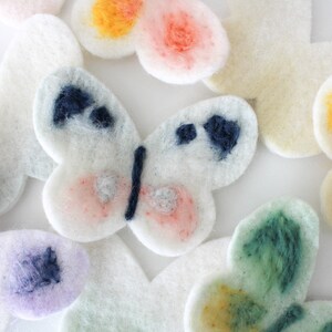 Wool Butterfly Felting Kit, DIY Garland or Ornament Decoration, Natural ...