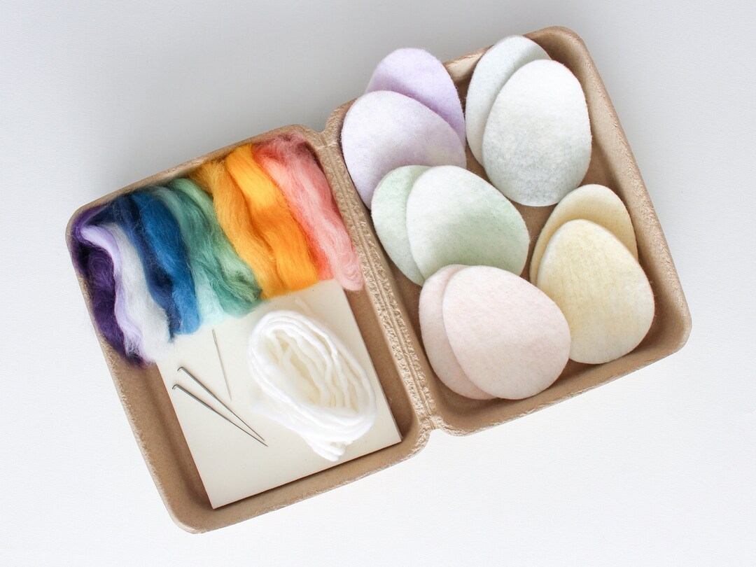 DIY Felt Easter Egg Decorating Kit, Easter Egg Craft for Garland or ...