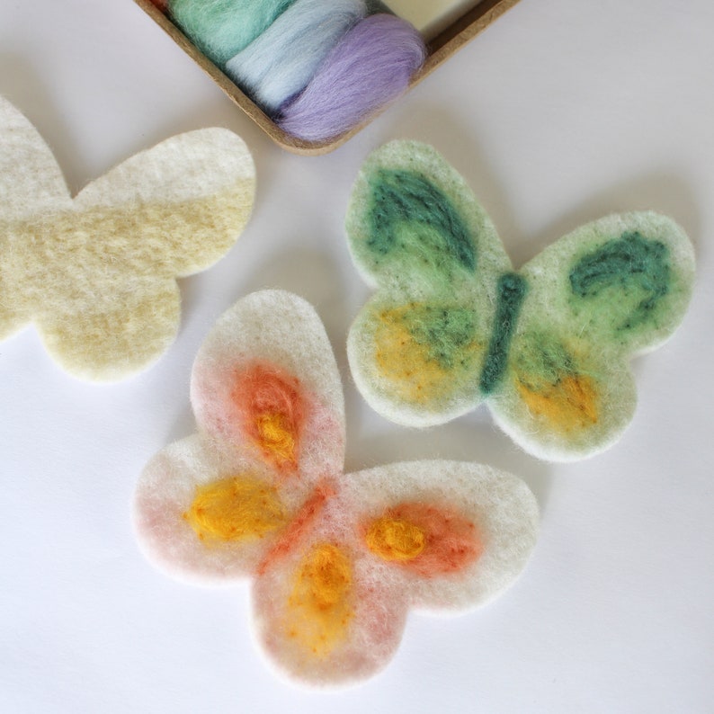 DIY Felt Butterfly Mini Felting Kit: Kid-friendly Needle Craft - Etsy