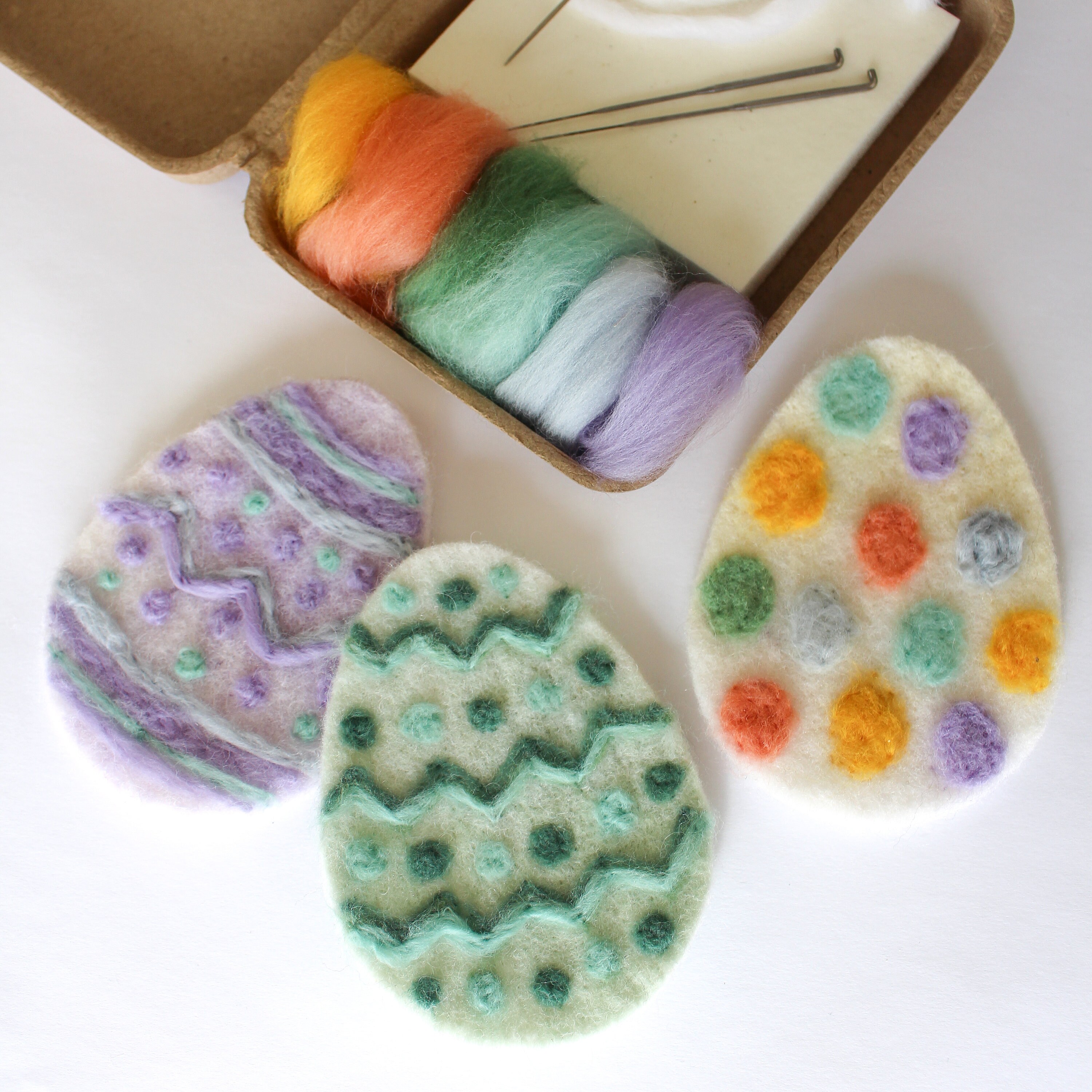 Mini Felt Easter Egg Felting Kit: Kid-friendly Spring Craft - Etsy