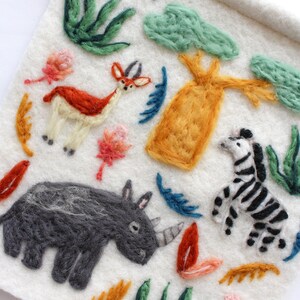 8x8 Inch Safari Theme Wall Hanging Felting Kit, Wool Felt Sign With ...