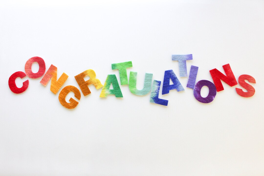 100% Wool Felt CONGRATULATIONS Letters, Small Batch Craft Felt, Grad ...