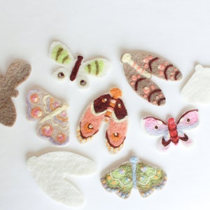 Moth Felting Kit, DIY Garden Party Garland, Natural Wool Craft ...
