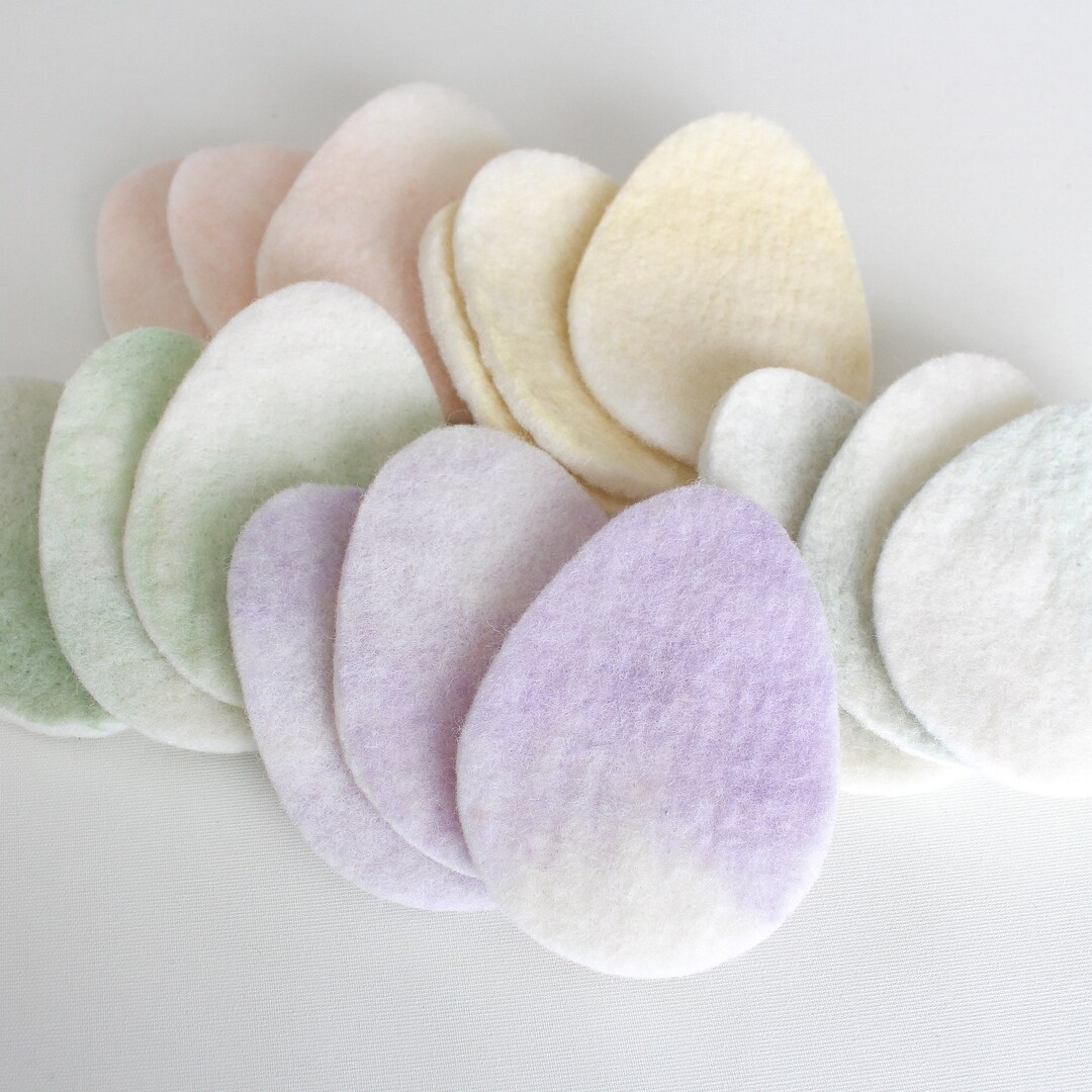 Wool Felt Easter Eggs Pack, Small Batch Craft Felt, Pastel Toned Egg ...