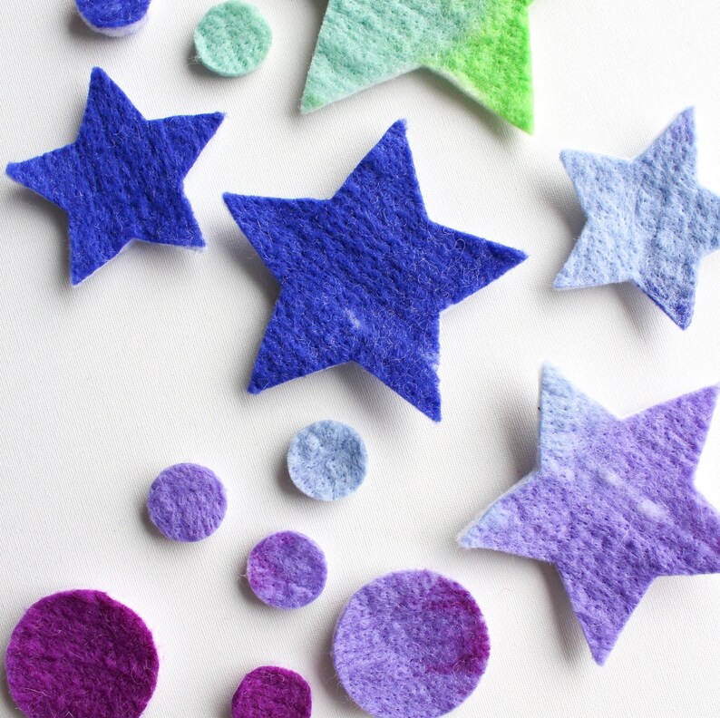 Wool Felt Stars and Circle Pack Small Batch Craft Felt - Etsy