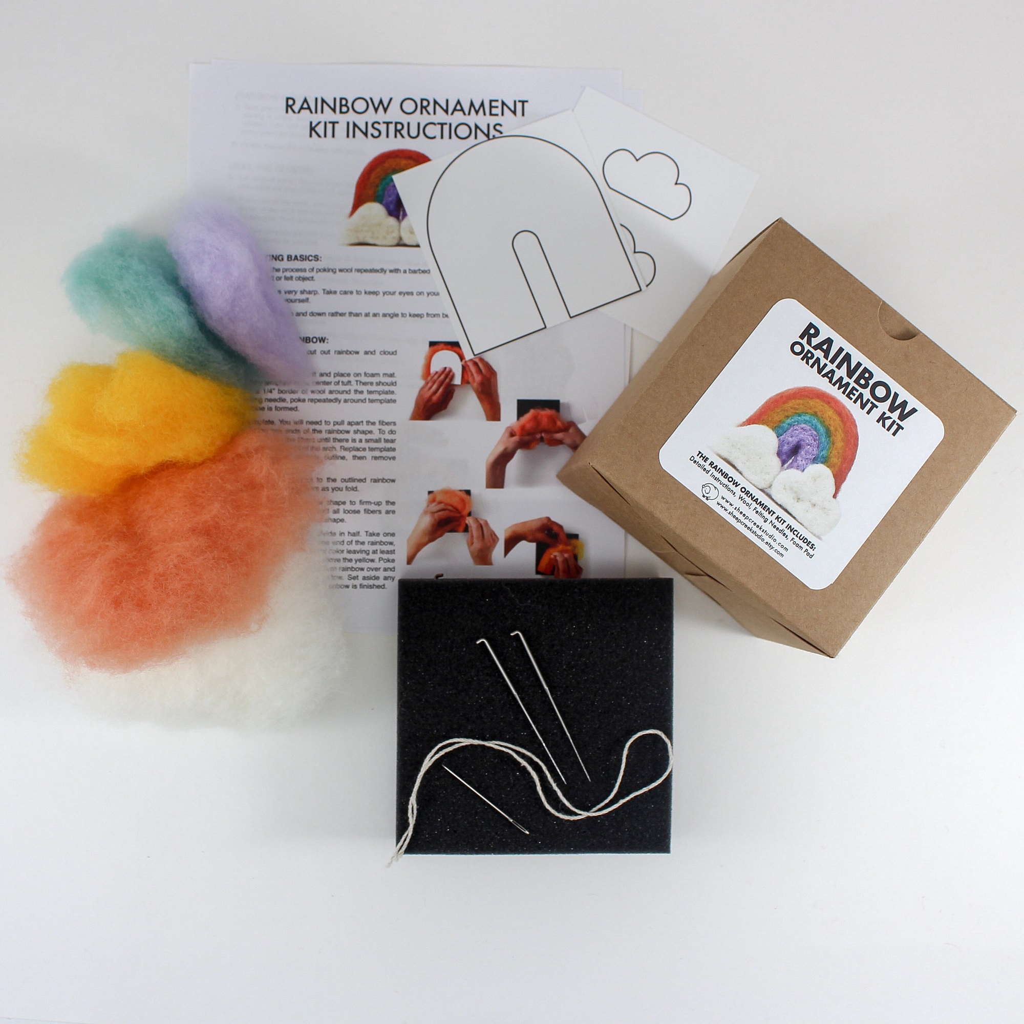 DIY Felted Rainbow Kit DIY Felting Kit - Etsy