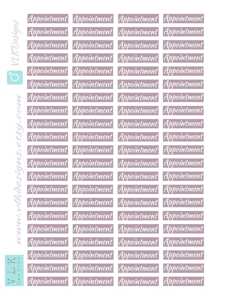 Appointment Printable Header Stickers INSTANT DOWNLOAD Mdn Header Happy ...