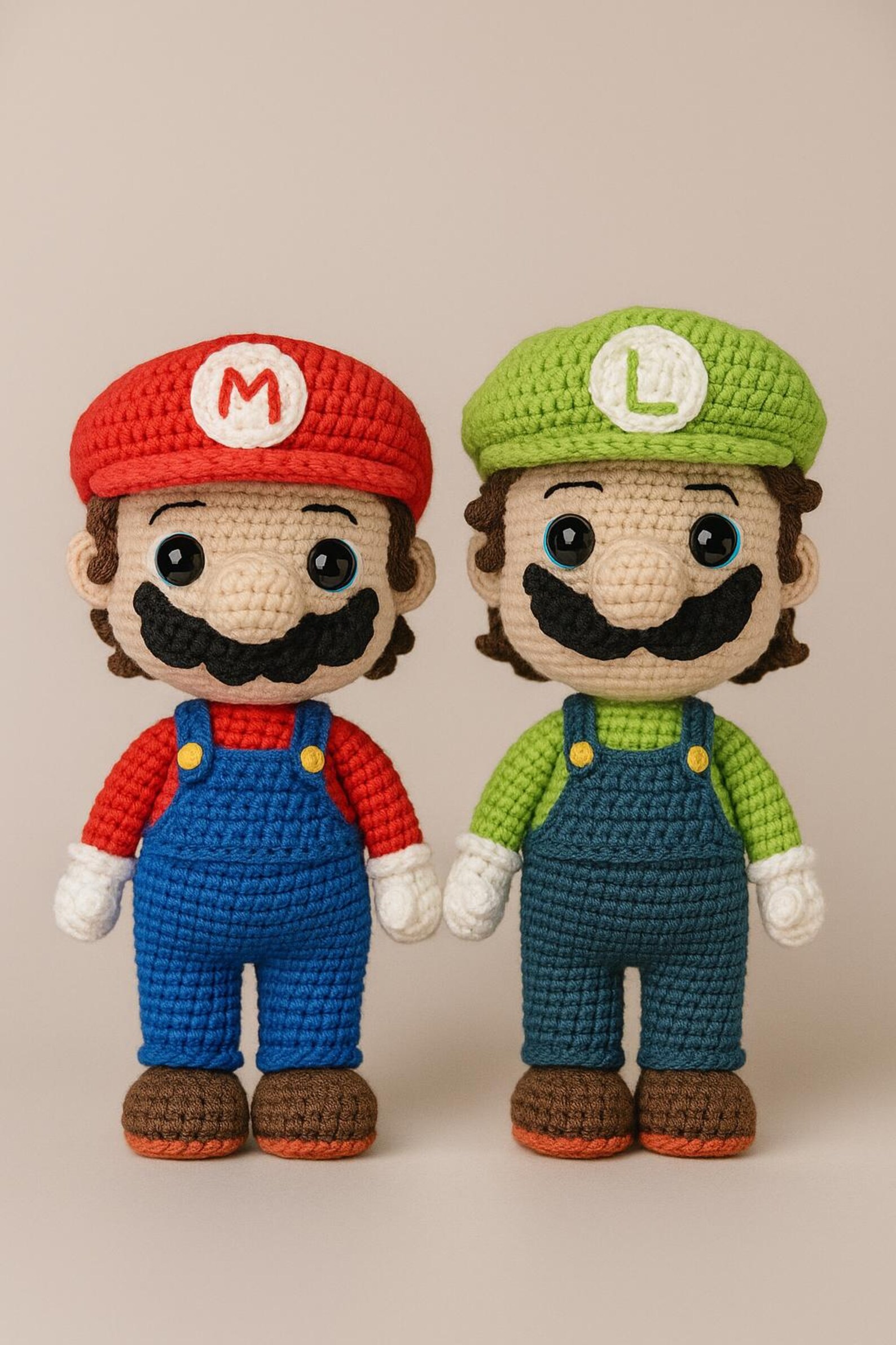 Mario & Luigi Crochet Pattern: Amigurumi Bros Stuffed Toy (PDF Download ...