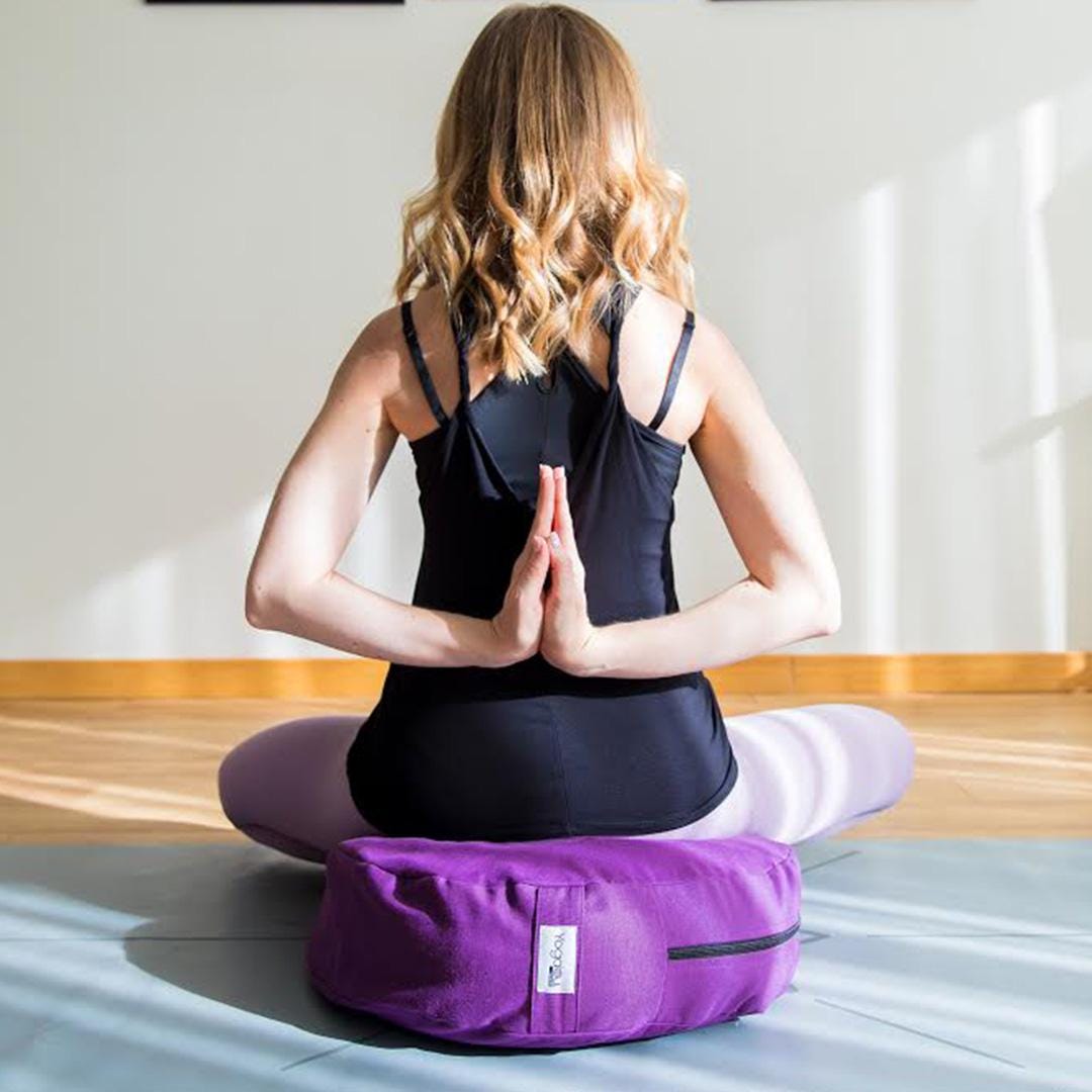 Buckwheat Meditation Cushion, Purple Zafu, Eco Friendly Yoga ...