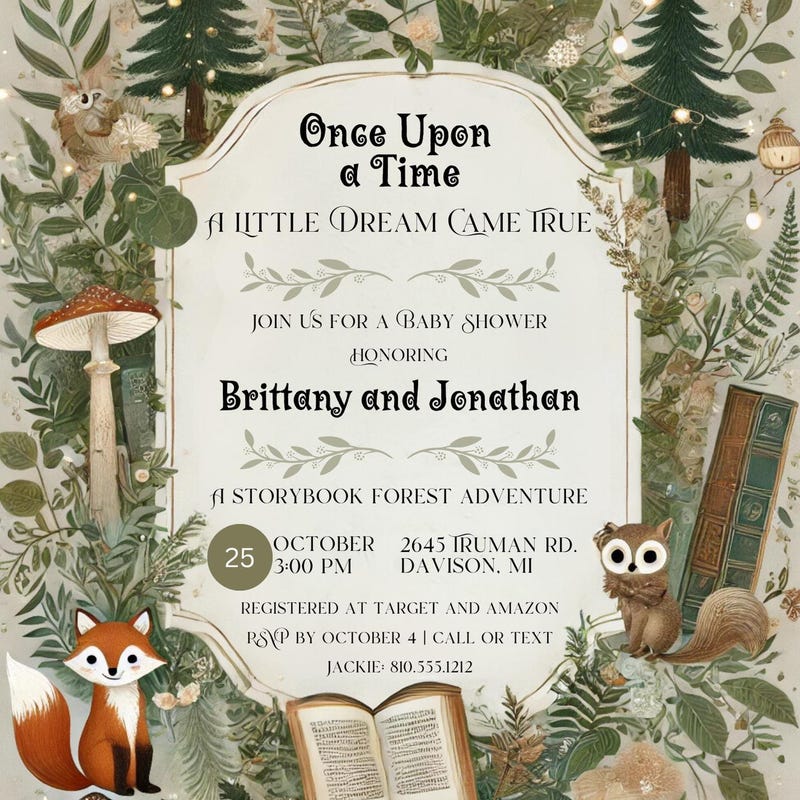 Storybook Invitation - Etsy