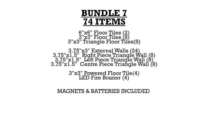 Modular Magnetic Dungeon Tiles Bundle 7 | Unpainted Scatter Terrain Set ...