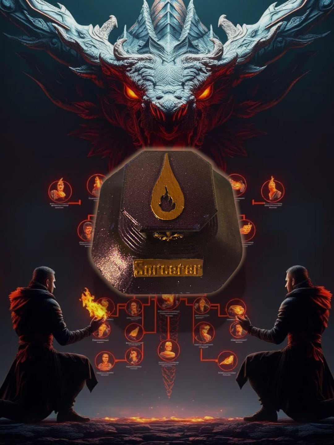 3D Printed Hand Painted Sorcerer Coin Purse Container Ideal Dnd Gift ...