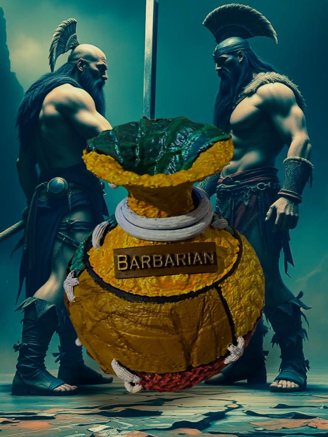 3D Printed Hand Painted Barbarian Coin Purse Container Ideal Dnd Gift ...