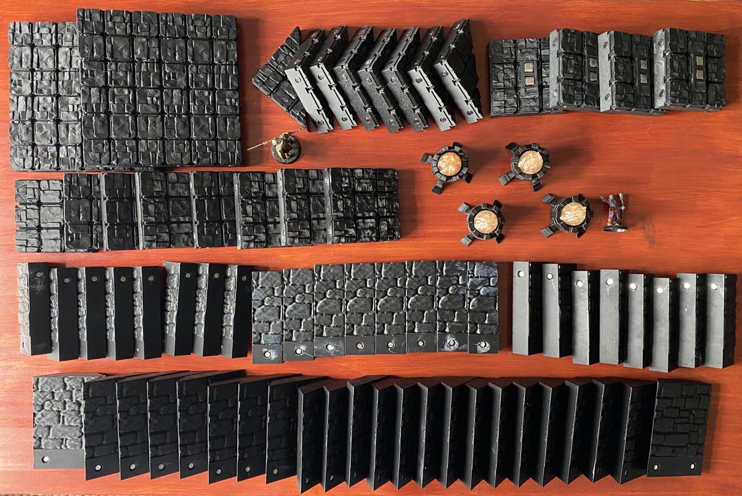Modular Magnetic Dungeon Tiles Bundle 7 | Unpainted Scatter Terrain Set ...