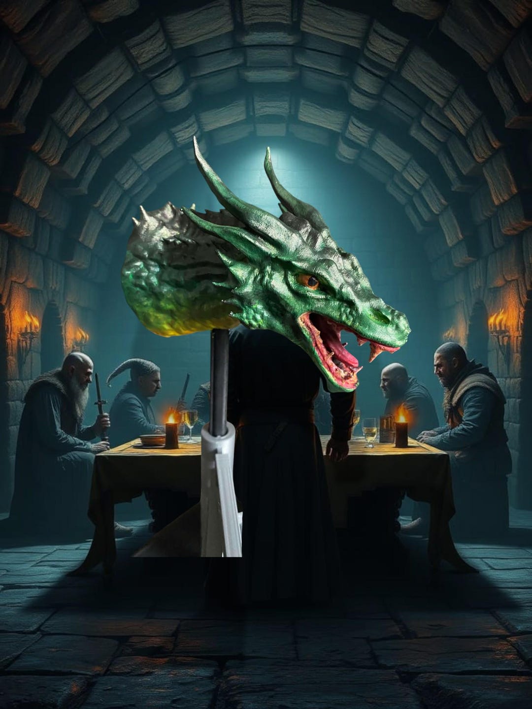 Dnd 3d Printed Hand Painted Dragon Head Dm Accessories Geeky Gift for ...