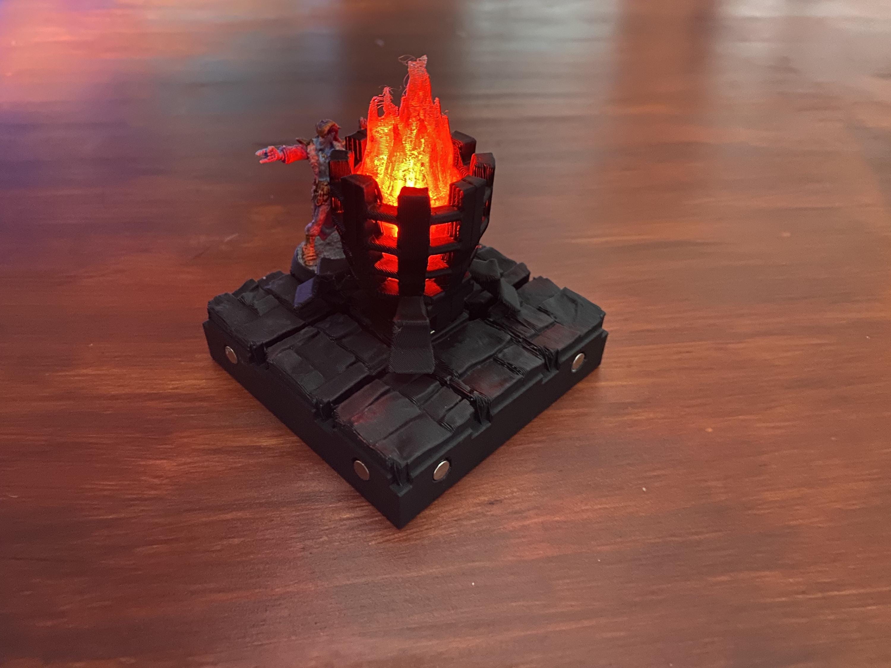 Light up Fire Brazier DND Tiles Modular Design Magnetic Tiles ...